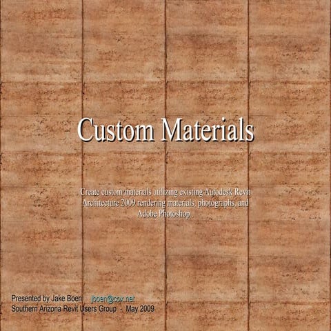 Custom Material Boen 04 2009 | PPT