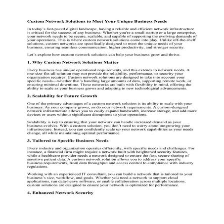 Custom Network Solutions to Meet Your Unique Business Needs.docx