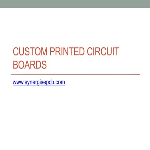 Custom printed circuit boards | PPT
