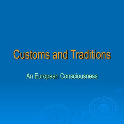 Customs and traditions | PPT