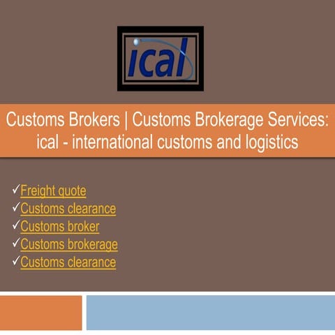 Customs clearance | PPTX