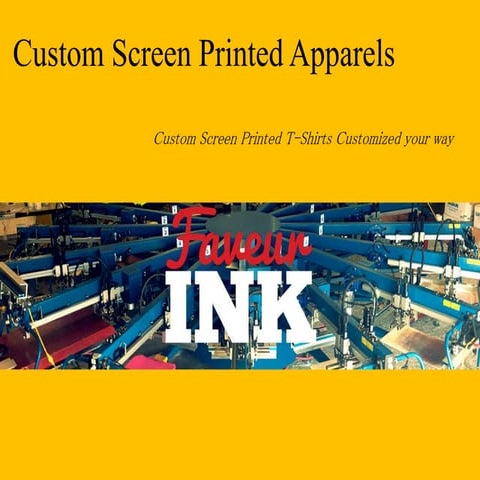 Custom screen printed apparels | PPT