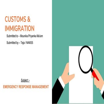Customs & Immigration | PPTX