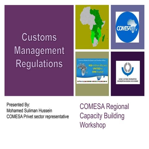 COMMON MARKET FOR EASTERN AND SOUTHERN AFRICA Experience of comesa in ...