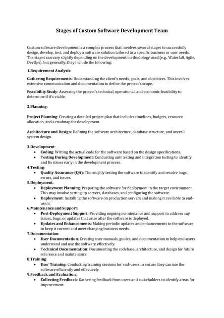 Understanding the Software Development Life Cycle (SDLC): Stages and Best Practices | PDF