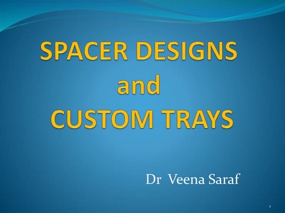 Special tray prosthodontics | PPTX | Oral care | Personal Care