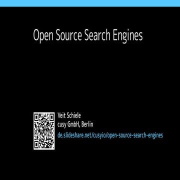 Opensource Search Engines | PPT