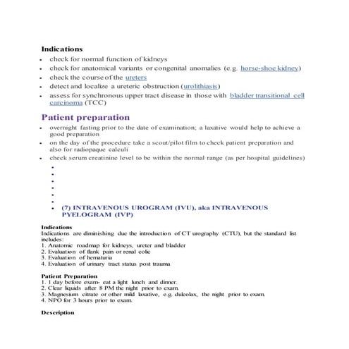 Intravenous pyelogram | PPTX