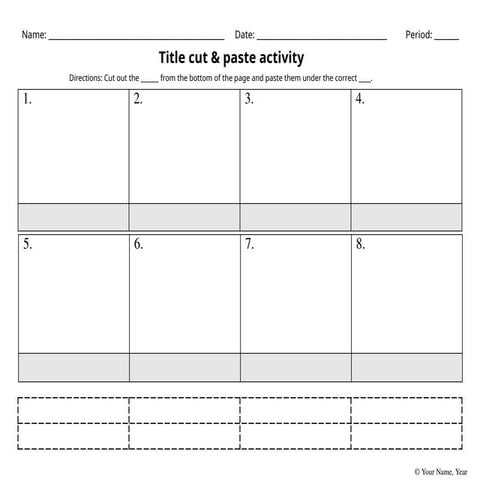 Cut and Paste Template language teaching | PPTX