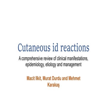 Cutaneous id reaction derma ppt dermatophytosis | PPTX