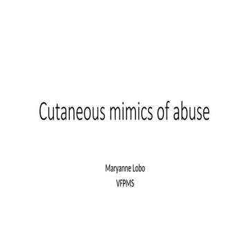 Cutaneous mimics of child abuse in pics .ppt