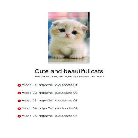 Cute cats and their cuties | PDF
