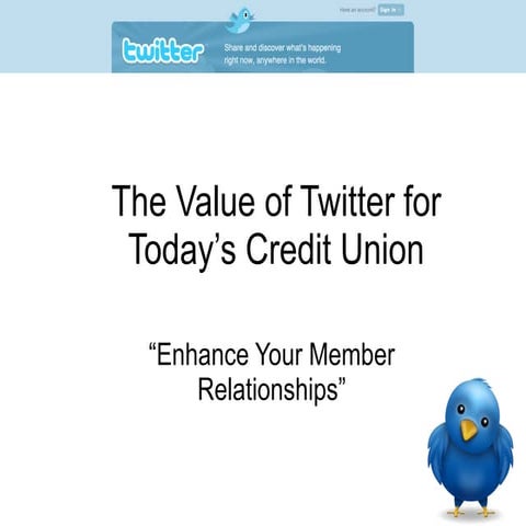 Twitter 4 Credit Unions | PPT