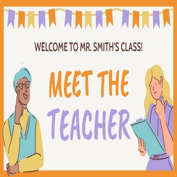 Cute Illustrative Meet the Teacher document | PDF