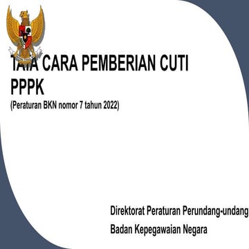Peraturan BKN No 7 Tahun 2022 tentang Tata Cara Pemberian Cuti Pegawai ...