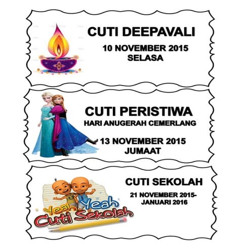 Cuti sekolah print | PPTX