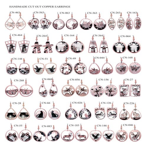 Cut Out Copper Handmade Earrings by CopperReflections.com