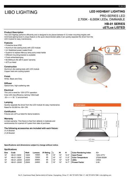 Cut sheet ac led disk light