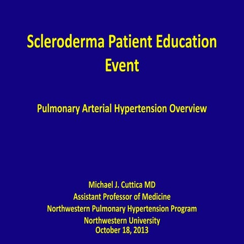Pulmonary Arterial Hypertension Overview for Scleroderma Patients | PDF