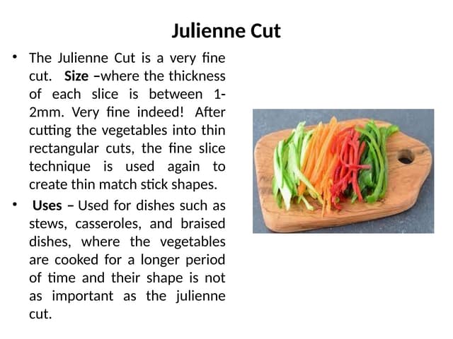 Basic knife cuts & | PPTX