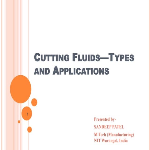 Cutting fluids presentation about cutting | PDF