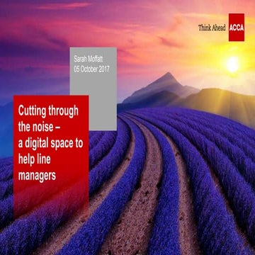 Cutting through the noise – a digital space to help line managers ...
