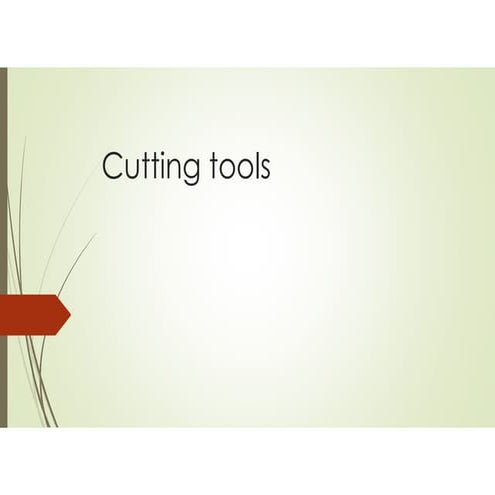 Cutting tool_0.pdf detels about cutting tools and the information | PDF