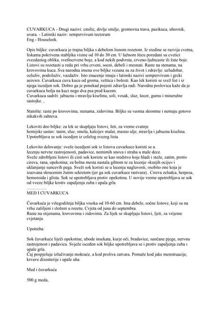 Najpoznatije ljekovite biljke | PPT