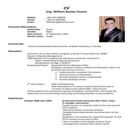 Cv | PDF | Computing | Technology & Computing