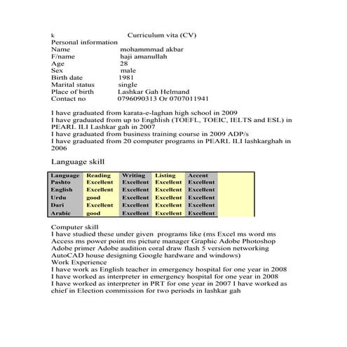 CV Ibrahim Hussein | DOCX