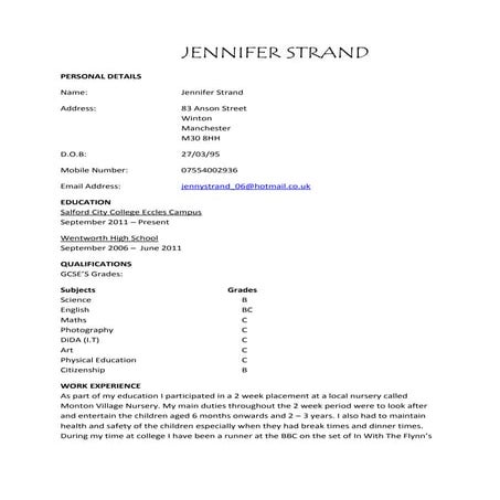 Paige ward cv | DOCX