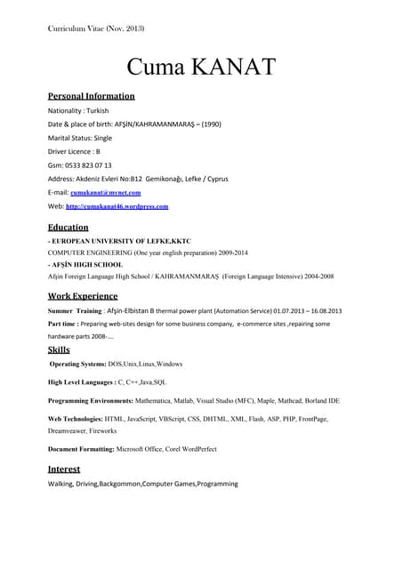 cv francisco ingles | PDF