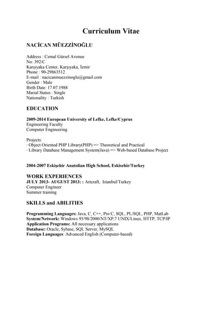 Educational CV | PDF