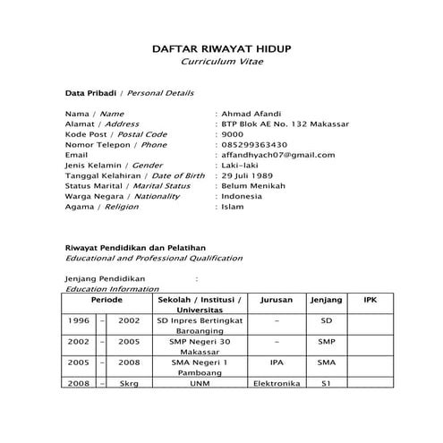 Cv | DOCX