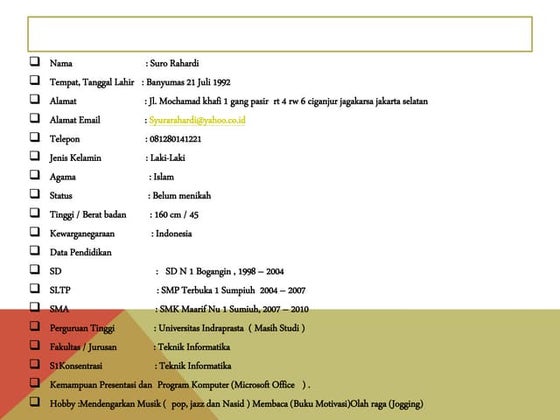 Curriculum Vitae Febriana | PDF
