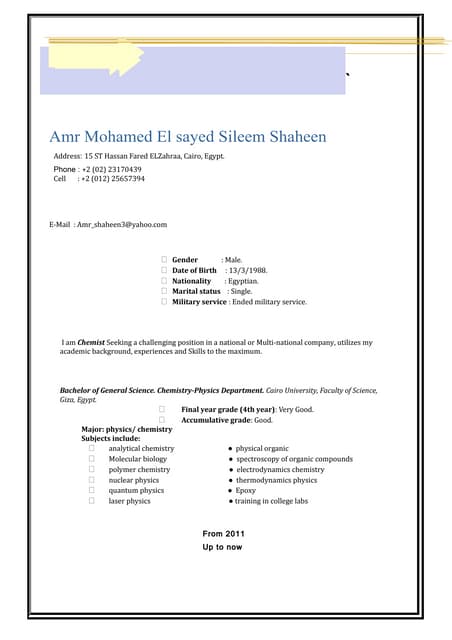 Emad ezzat c.v | PDF