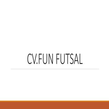 Cv.fun futsal | PDF