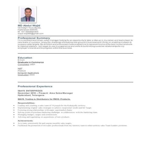 Sales & Marketing | DOCX