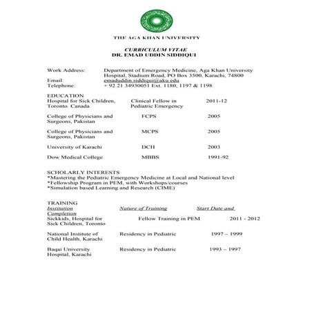 Brief academic description | DOC