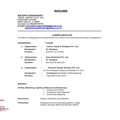 Cv | DOC | Computing | Technology & Computing