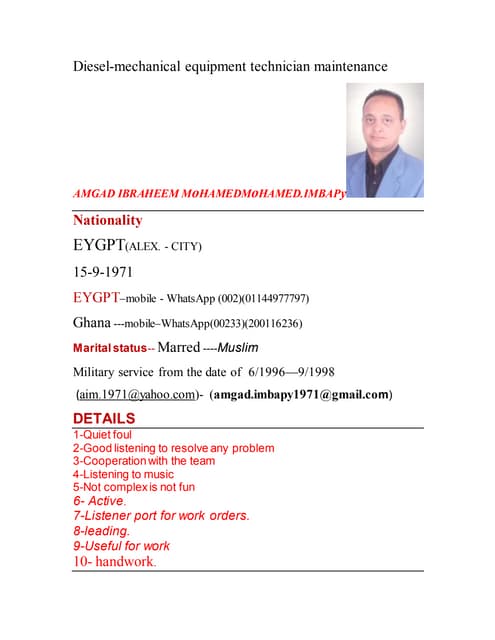 Resume of John Prince (Rotating Equipment Technician) | DOCX | Home ...