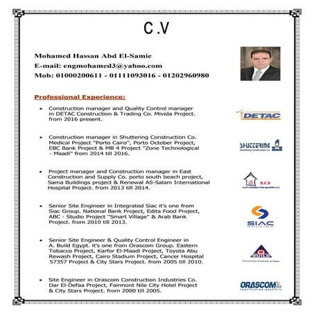 Shaun Rowley C.V | DOC