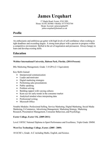 Federico Azofeifa Resume | PDF | College Football | College Sports