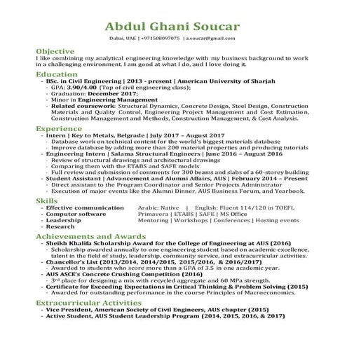 CV | DOCX | Civil Engineering Industry | Industries