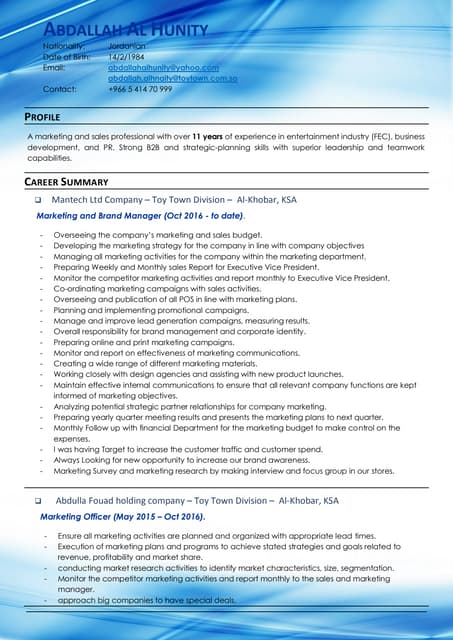Mehmet_MERAL_cv_UK_ | DOCX | Business Administration | Business