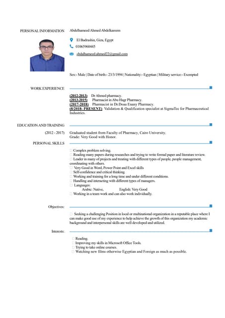 Detailed Profile | DOCX