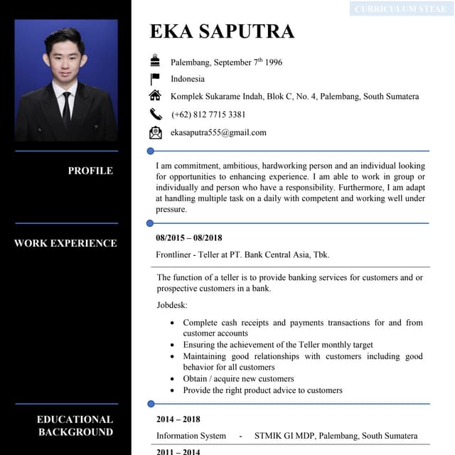 CV Eka Saputra | PDF | Careers