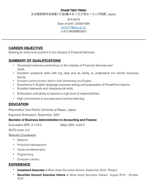 CV Leung Ying Lun | PDF