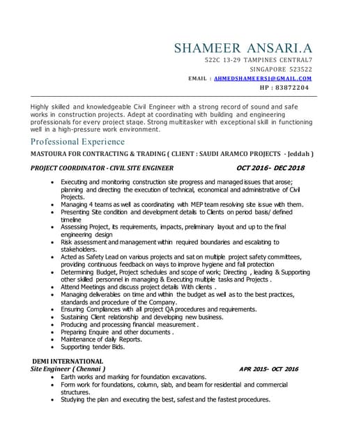 Nazar ali cv | PDF