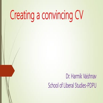 CV Writing | PPT